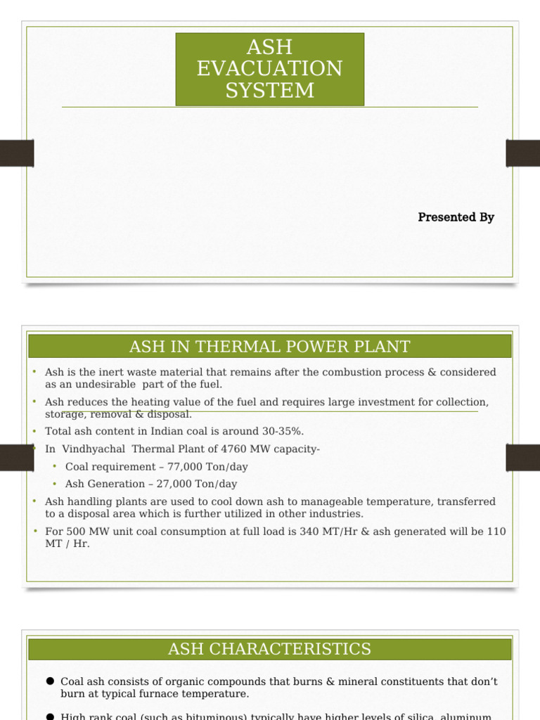 Ash Handling System in Thermal Plants | PDF | Coal | Energy Technology