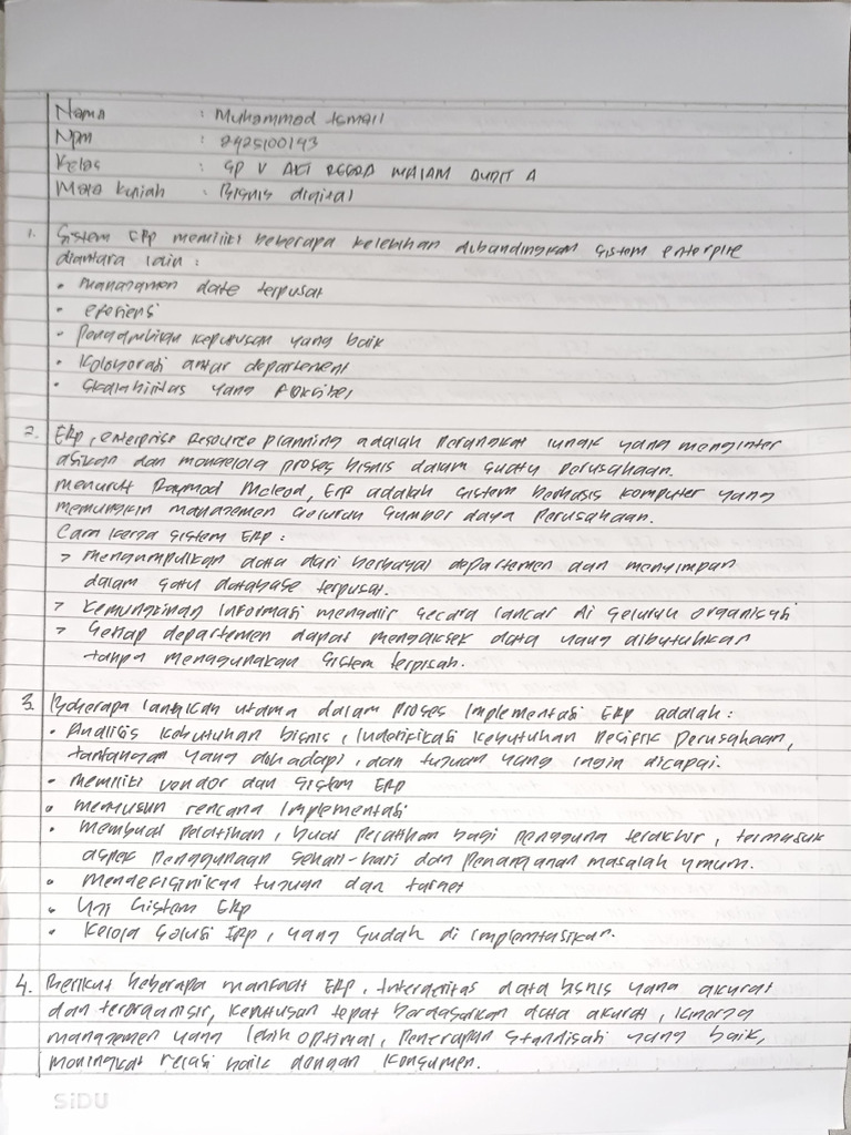 UAS - Muhammad Ismail - 2425100143 - SP V Akt Reg2A - Bisnis Digital | PDF