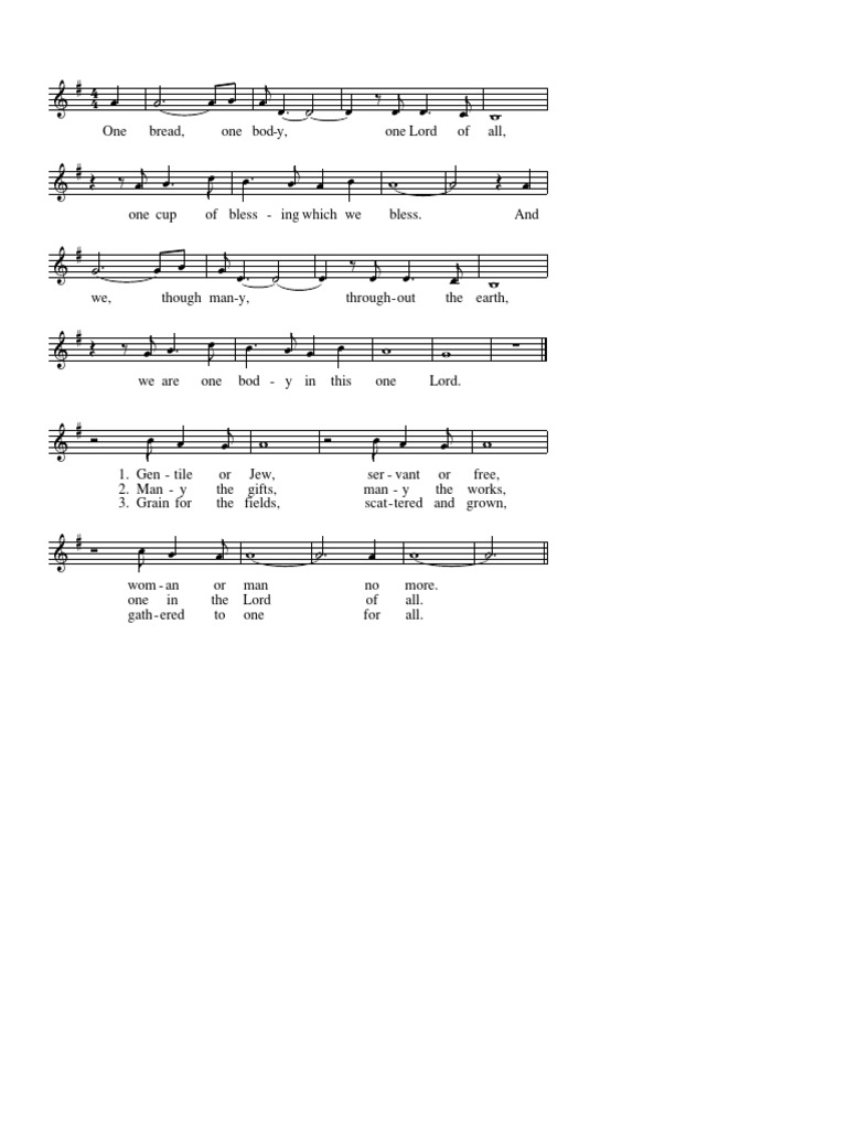 One Bread One Body RS915 92516 1 | PDF | New Testament | Christian Texts