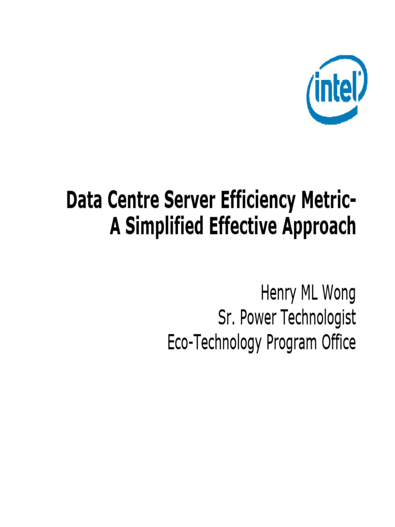 Data Center Efficiency Metrics PDF Free | PDF | Data Center | Business