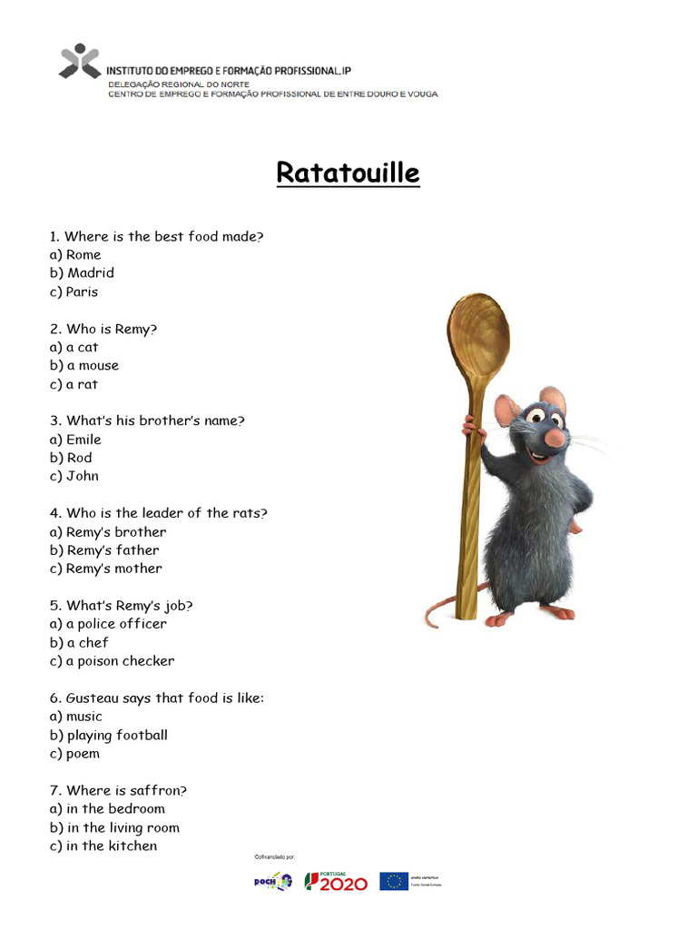 Ratatouille Fun Activities | PDF
