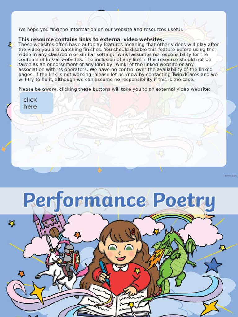Poetry and Performance Guide | PDF | Poetry