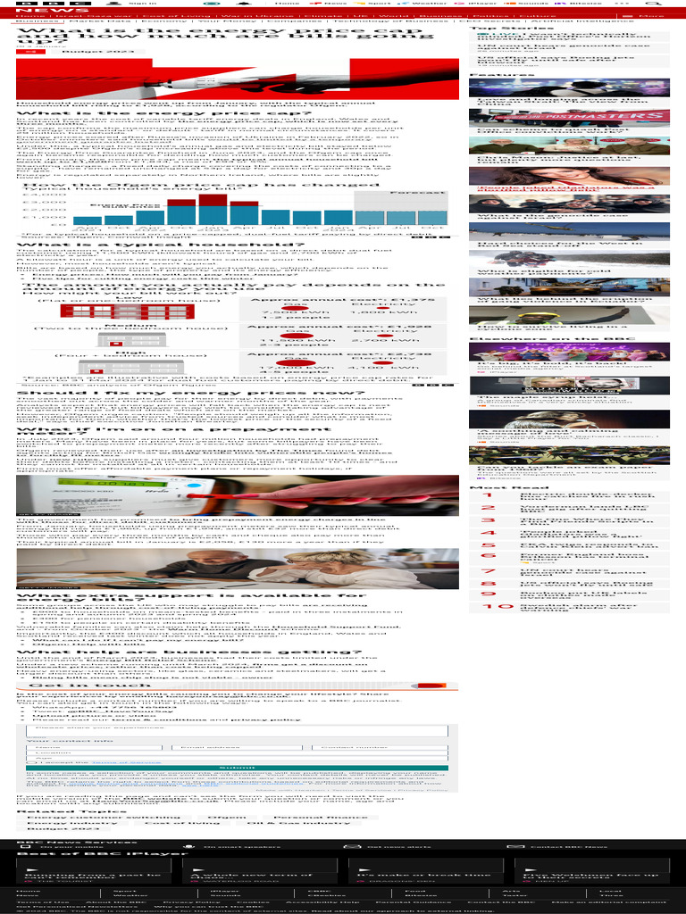 What is the energy price cap and how much are bills going up - BBC News | PDF | Cost Of Living | Bbc