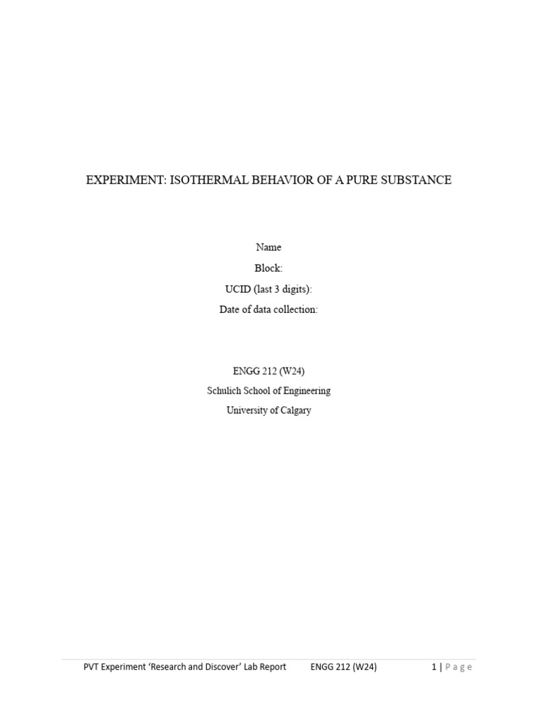 ENGG 212 (W24) PVT Experiment - Lab Report Template With Guidelines-V1 ...