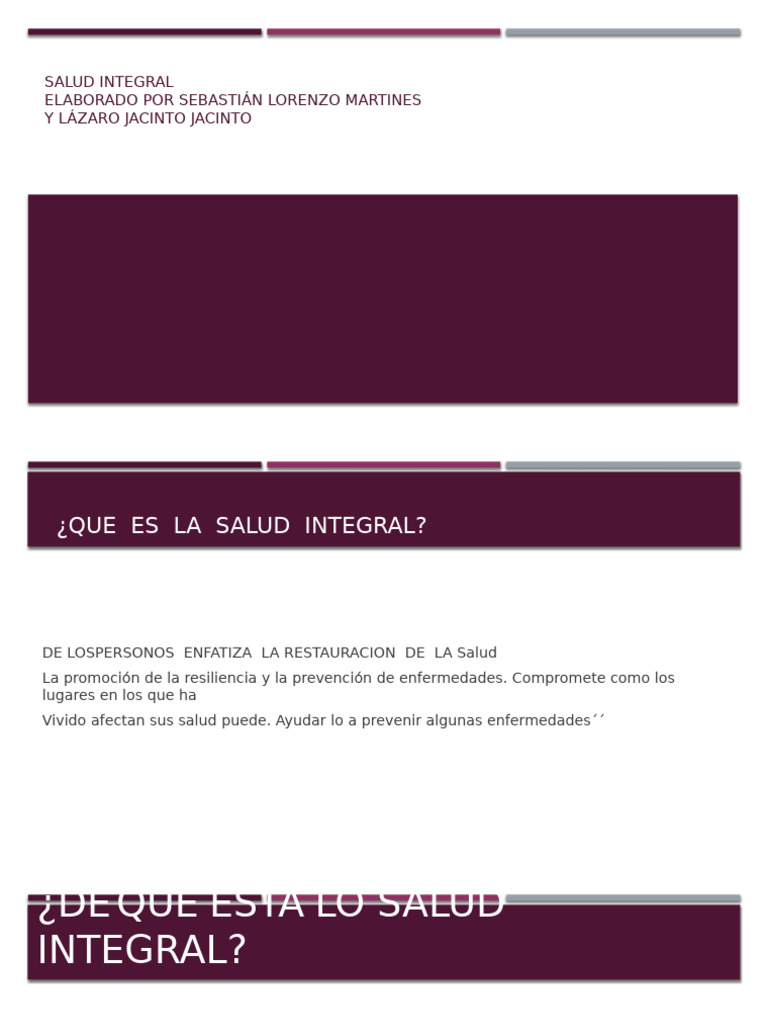 Salud Integral | PDF