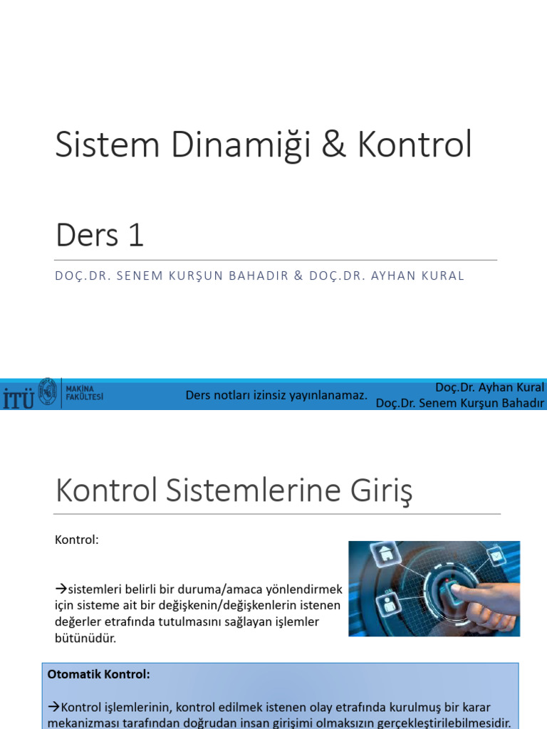 System Dynamics & Control - Lecture 1-Tr-Ninova | PDF