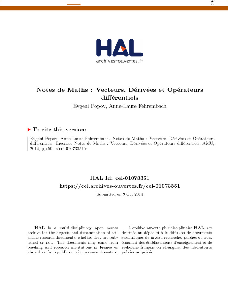 Cours de Maths | PDF | Rotation | Matrice (Mathématiques)