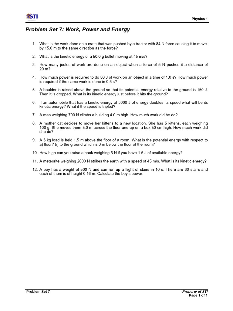 SH Problem Set 7 | PDF