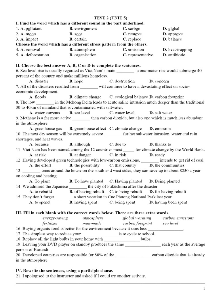 Unit 5 - Test 2 | PDF