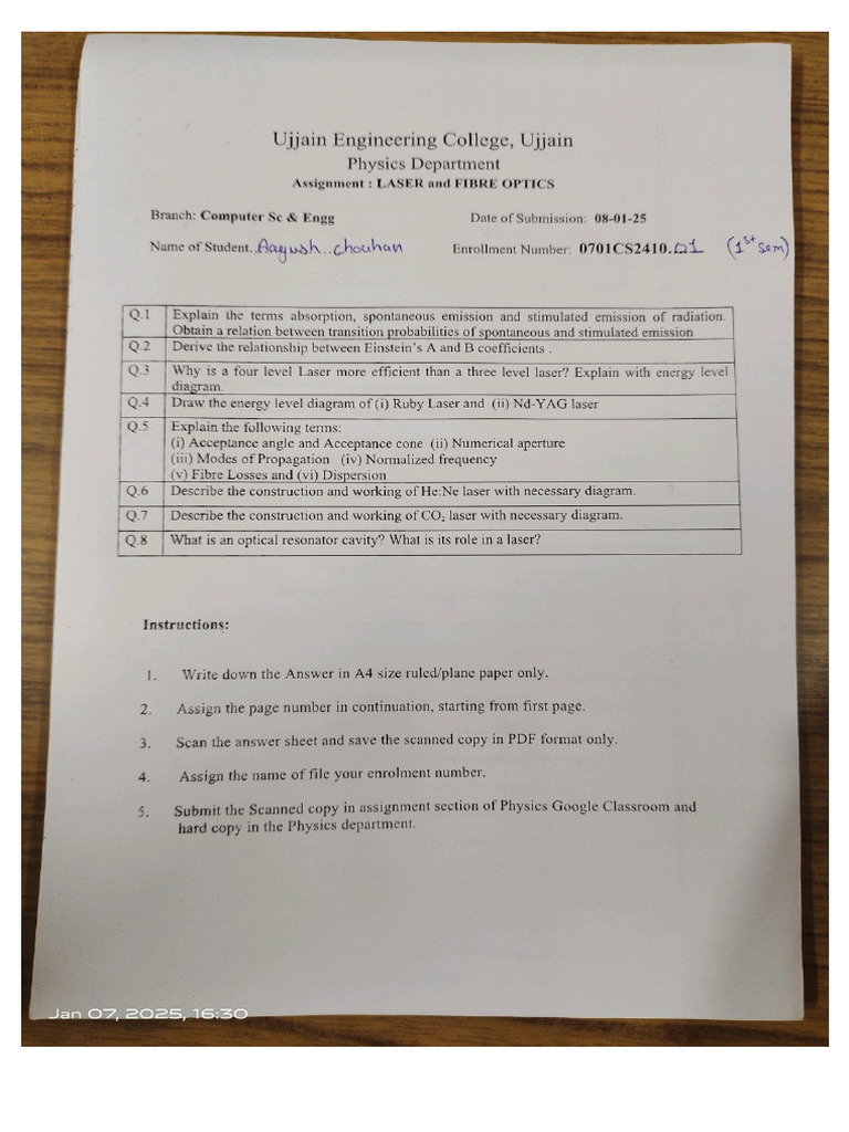 Physics Assignment - 2 | PDF