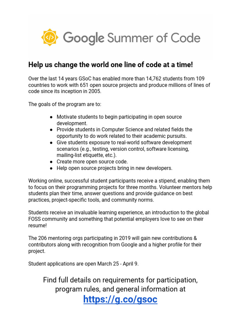 GSo C2019 Flyer | PDF