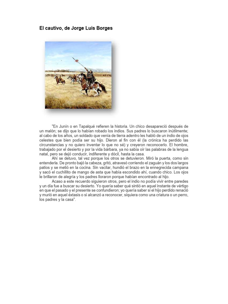 Actividad_1_Unidad_2_-_El_cautivo_-_Jorge_Luis_Borges | PDF