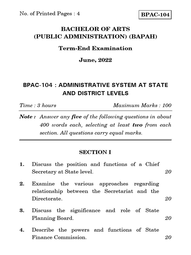 BPAC-104 June 2022 | PDF | Government | Political Charters