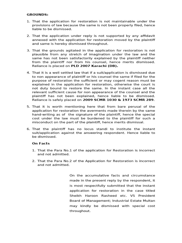 Restoration Application | PDF