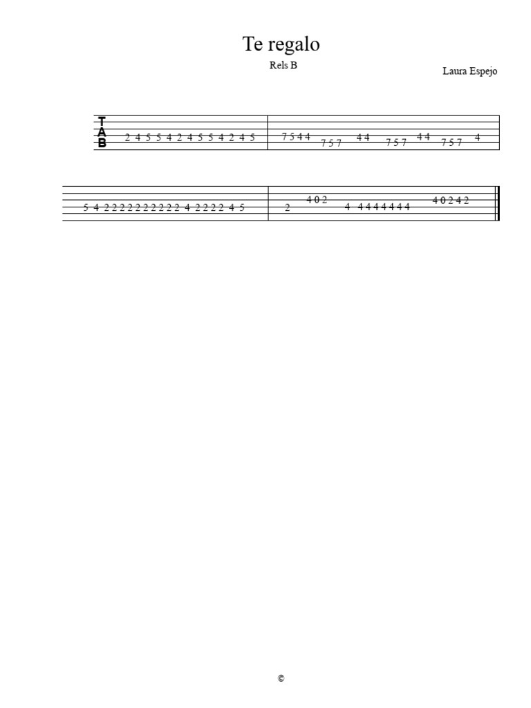 Te Regalo (Rels B) | PDF