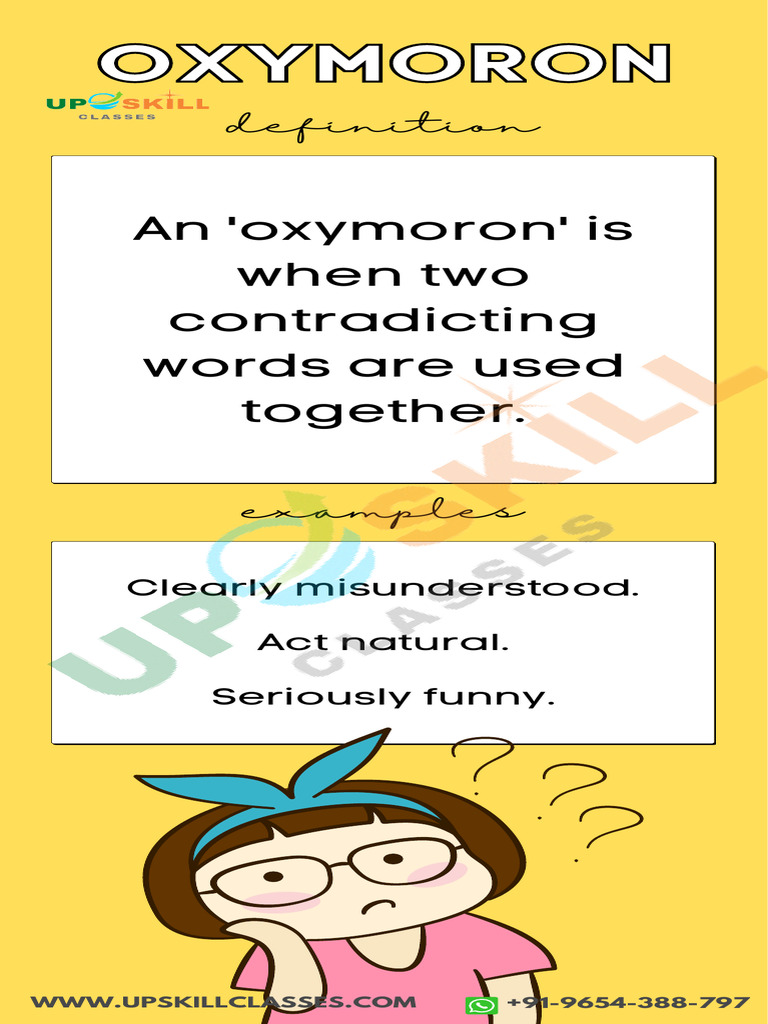 Oxymoron Literary Devices Infographic - UPSC | PDF