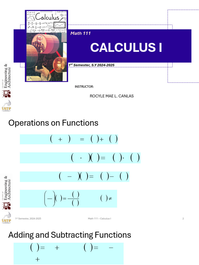 Calculus 1 Lecture 2p2 - Operations On Functions | PDF | Polynomial | Function (Mathematics)