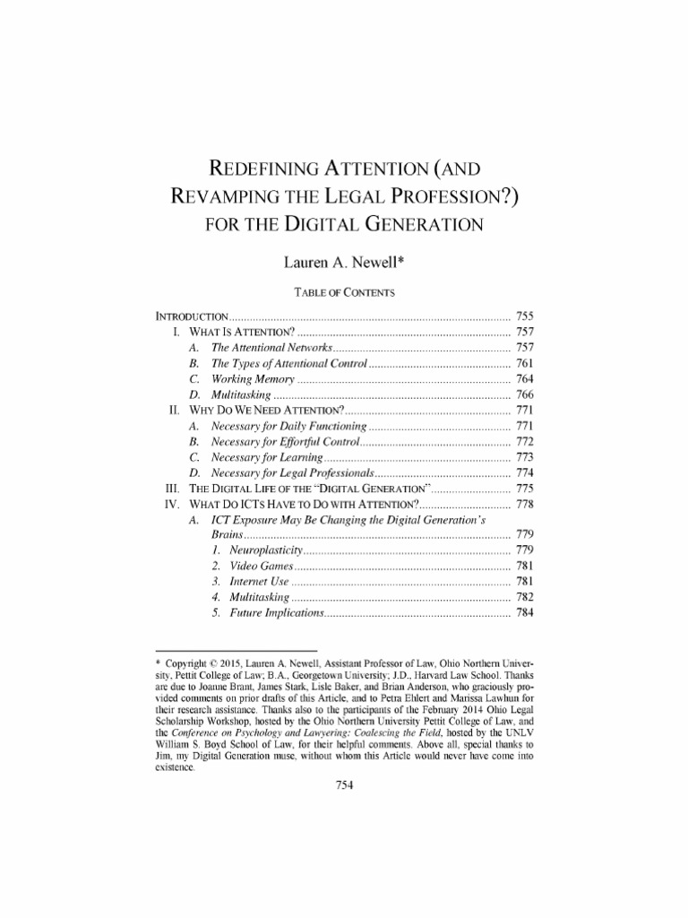 15NevLJ754 | PDF | Attention | Perception