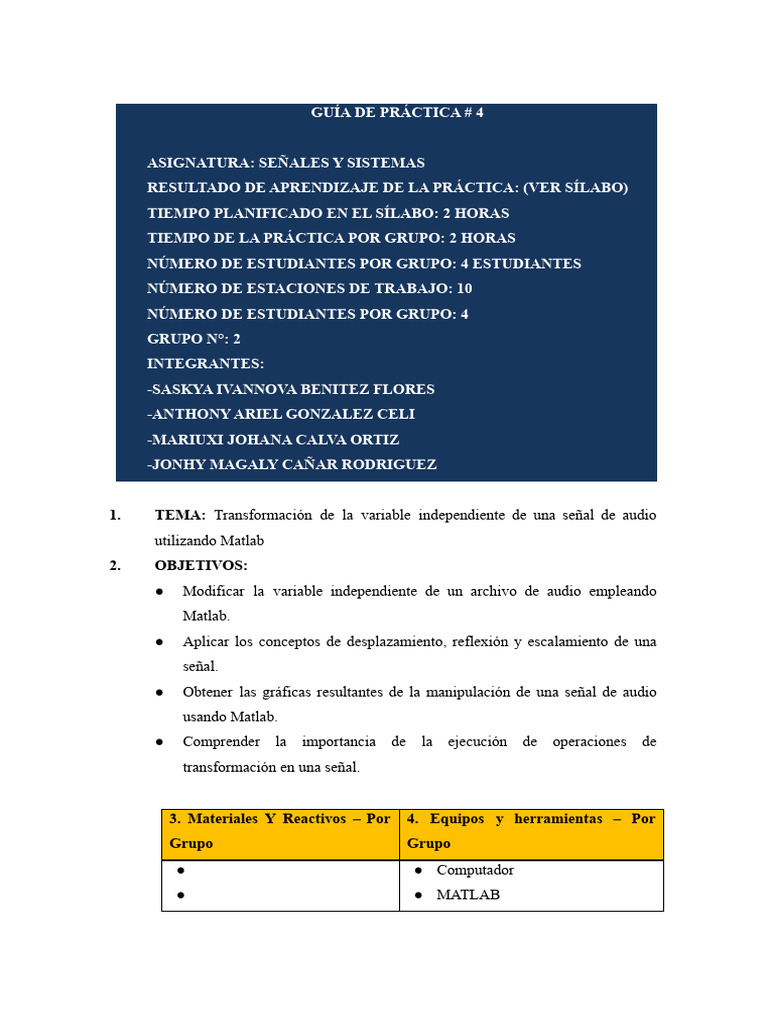 Informe_Pràctica4_Gr=2 | PDF | Matlab | Informática