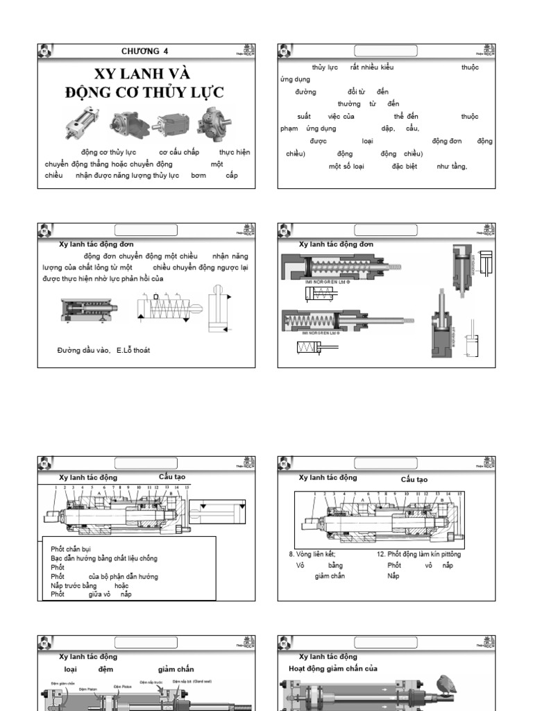 CH 4. Xylanh Va Dong Co Thuy Luc | PDF