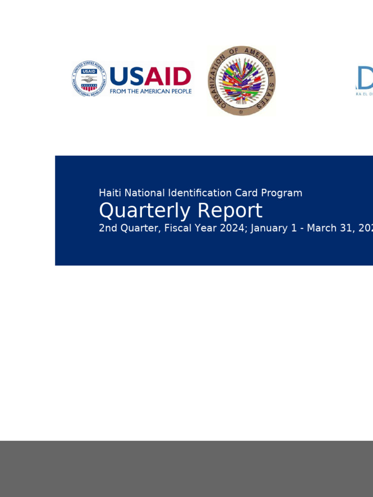 Haiti National ID Card Program Update | PDF | Identity Document ...