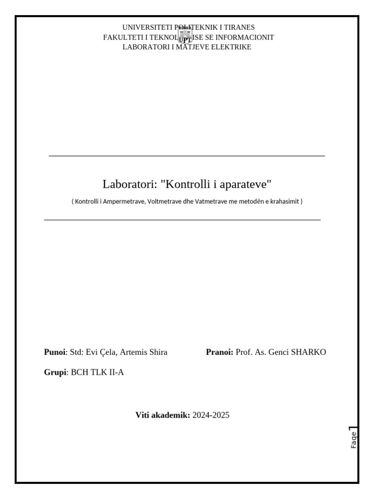 Templeta e Relacionit Te Laboratorit | PDF