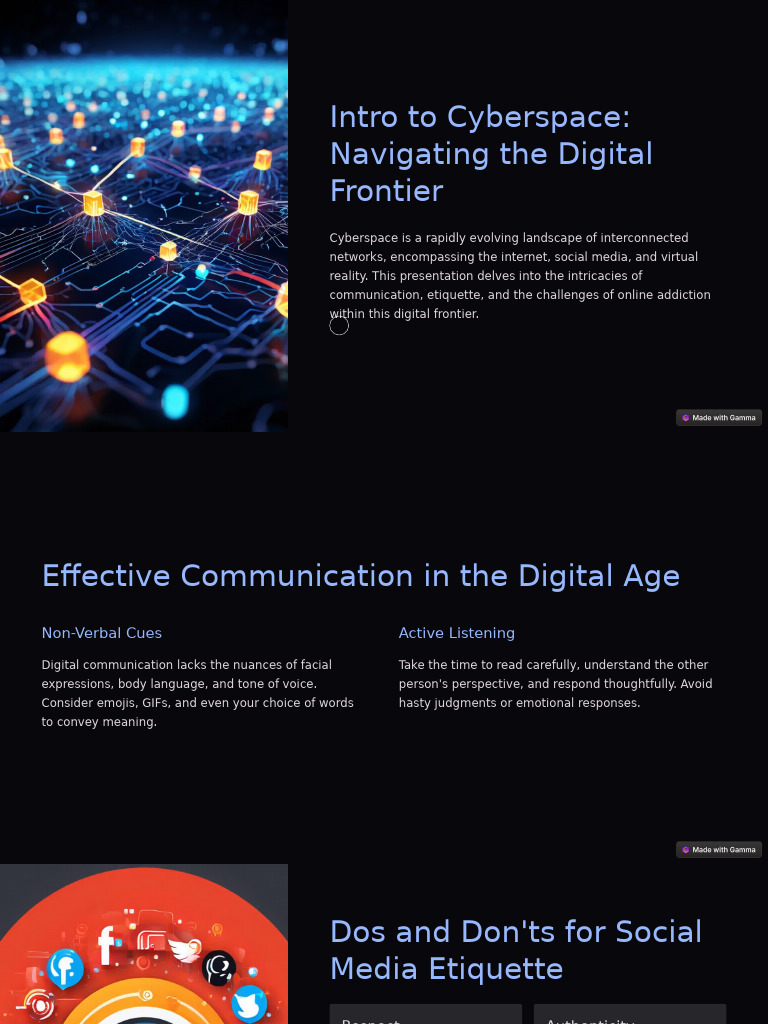 Intro to Cyberspace Navigating the Digital Frontier | PDF