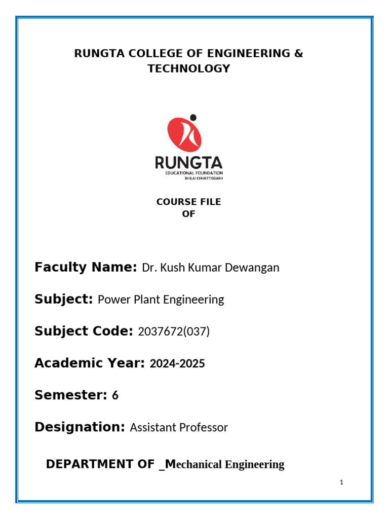 Power Plant Engineering Course Overview | PDF | Nuclear Power Plant ...