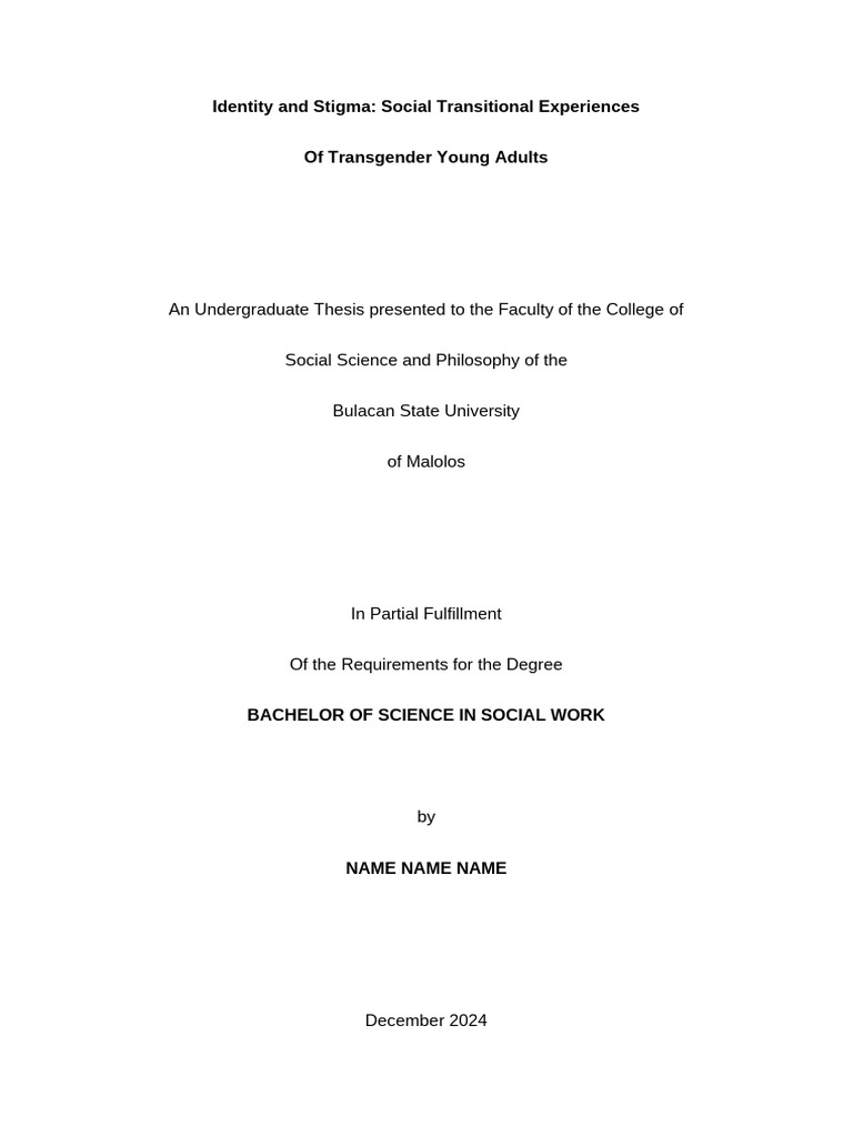 REVISED C1-2, 20 RRL Identity and Stigma | PDF | LGBTQIA+ Studies | Transgender