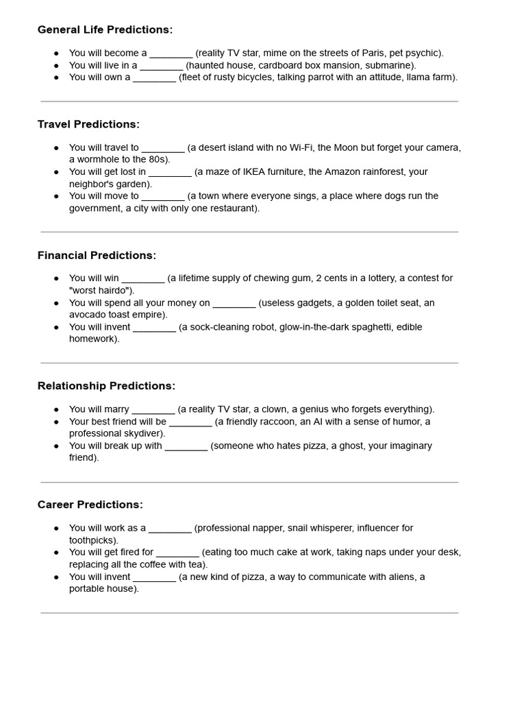 Fortune Teller | PDF