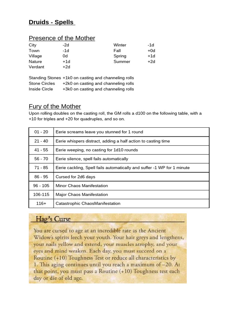 Druids - Spells | PDF