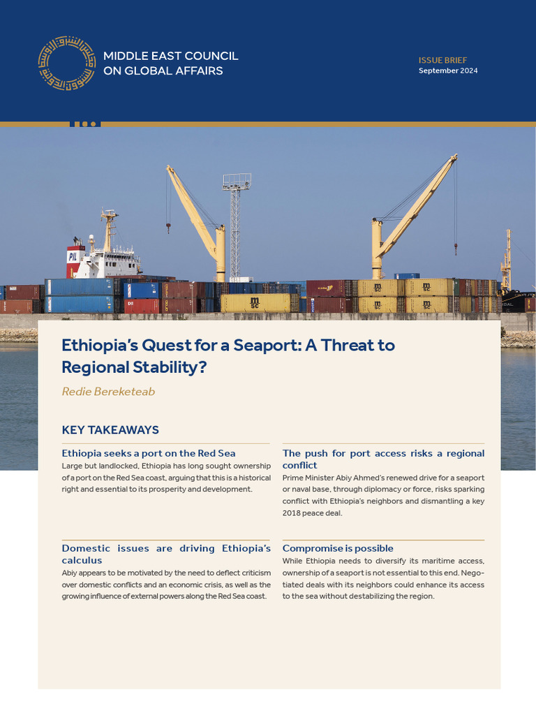 Ethiopia's Port Ambitions and Regional Risks | PDF | Ethiopia | Eritrea