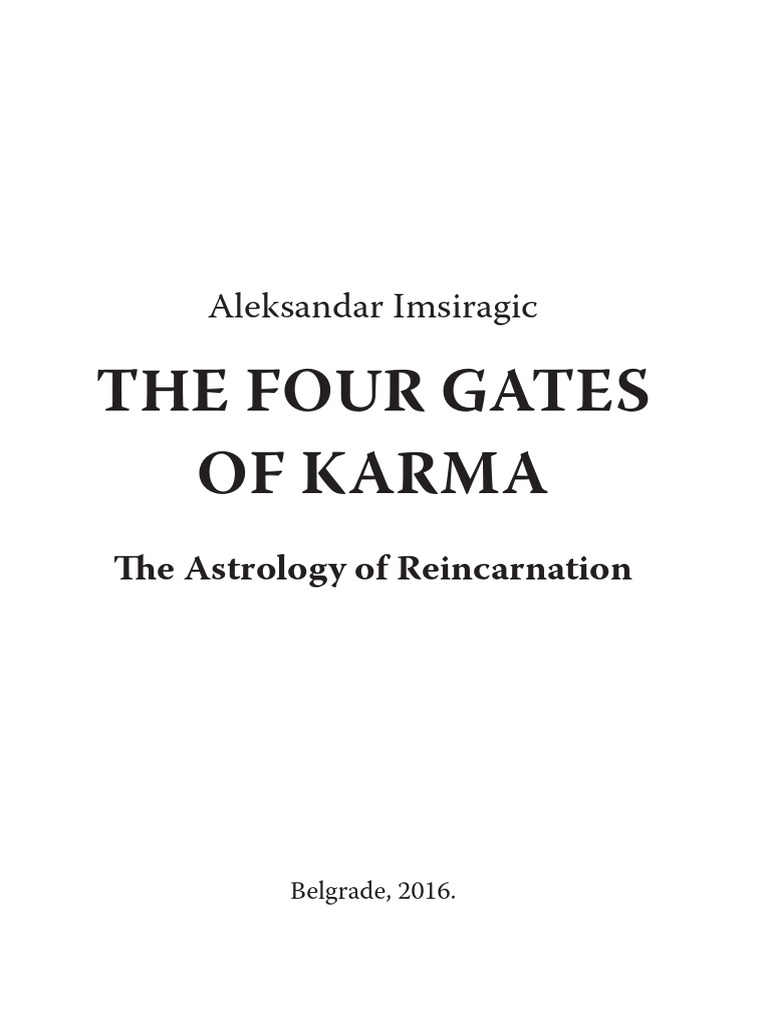 The Four Gates of Karma - Book - Indb | PDF | Astrological Sign ...