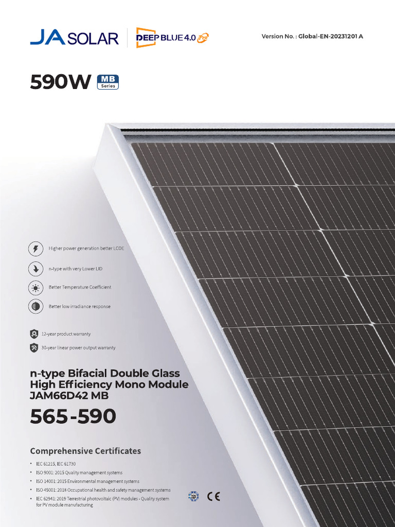 JA Solar 565-590-MB | PDF
