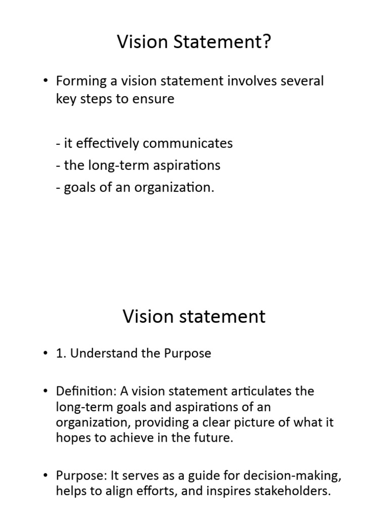Steps to Create a Vision Statement | PDF | Goal | Performance Indicator