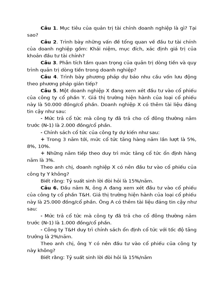 De Cuong On Tap | PDF