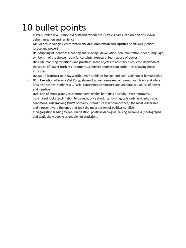 10 Bullet Points | PDF