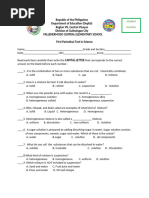 Science 6 1st Periodical Test With Answer Key | PDF | Solution | Mixture