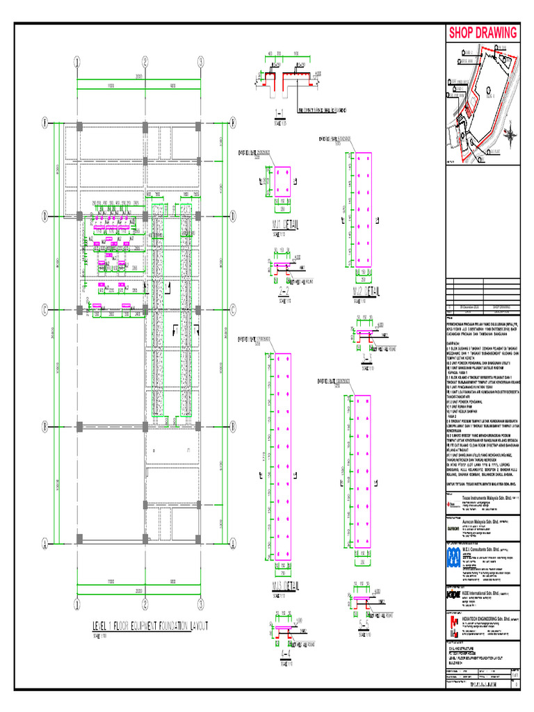 TIM2-P2-04-S-040 (SH) - LEVEL 1 FLOOR EQUIPMENT FOUNDATION LAYOUT ...