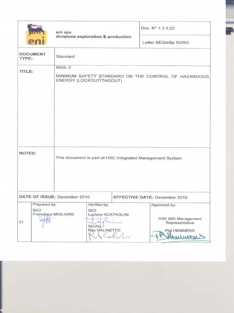 14 - 1.3.3.22 Minimum Safety Standards On The Control of Hazardous ...