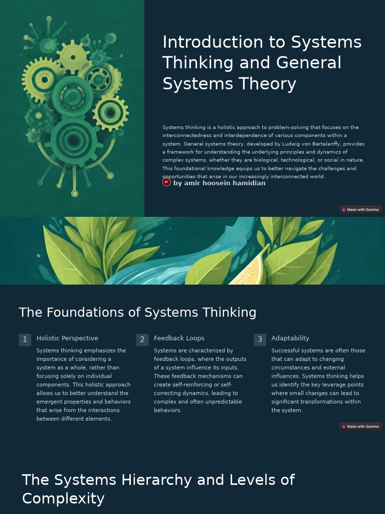 Introduction-to-Systems-Thinking-and-General-Systems-Theory | PDF | System | Systems Theory