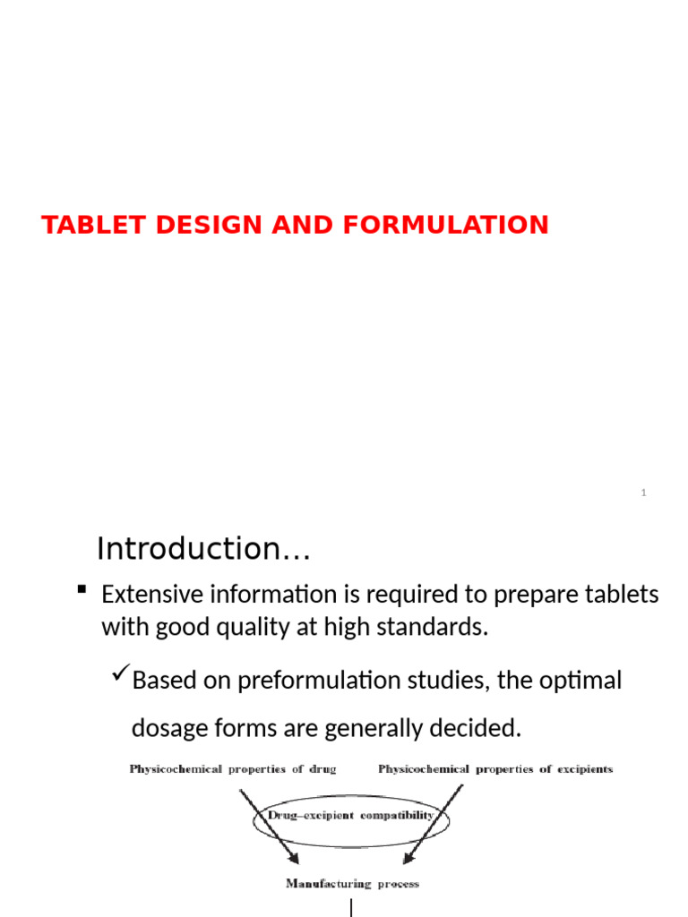 Design and Formulation | PDF | Tablet (Pharmacy) | Pharmaceutical Formulation