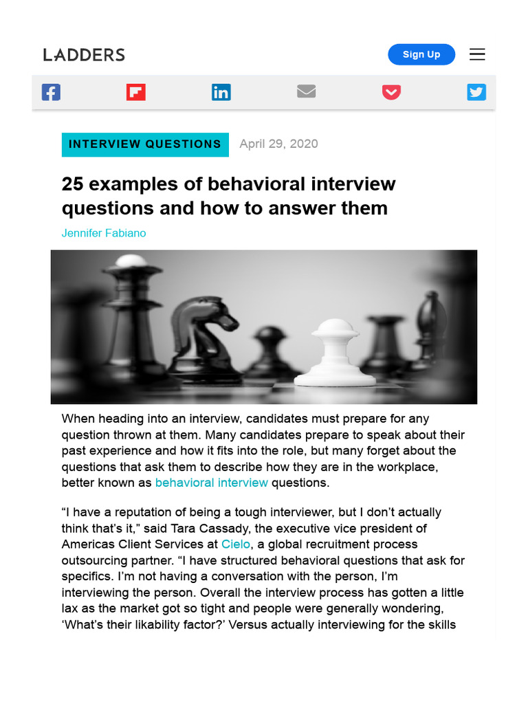 Behavioral Interview Prep Guide | PDF | Interview | Thought