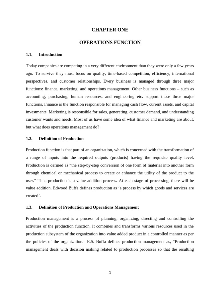 Chap 1&2 OM | PDF | Strategic Management | Operations Management