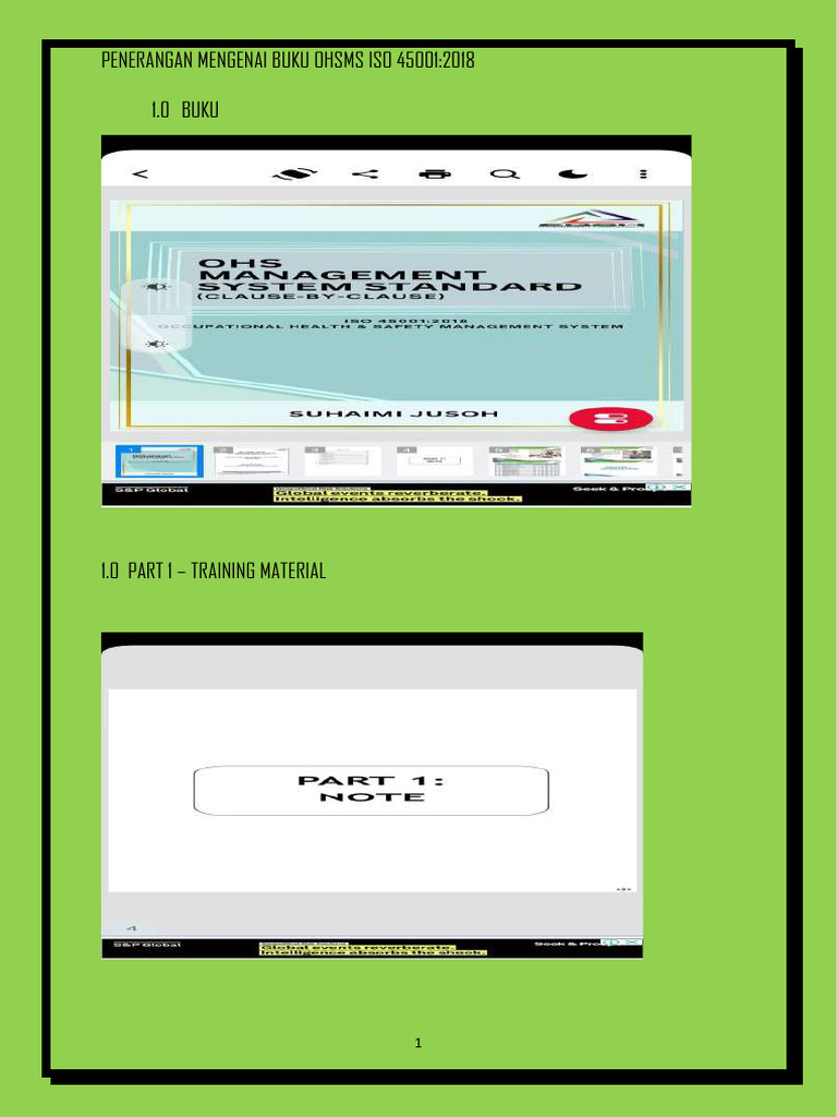 Buku Ohsms Iso 45001 Oct 2024 R00 | PDF