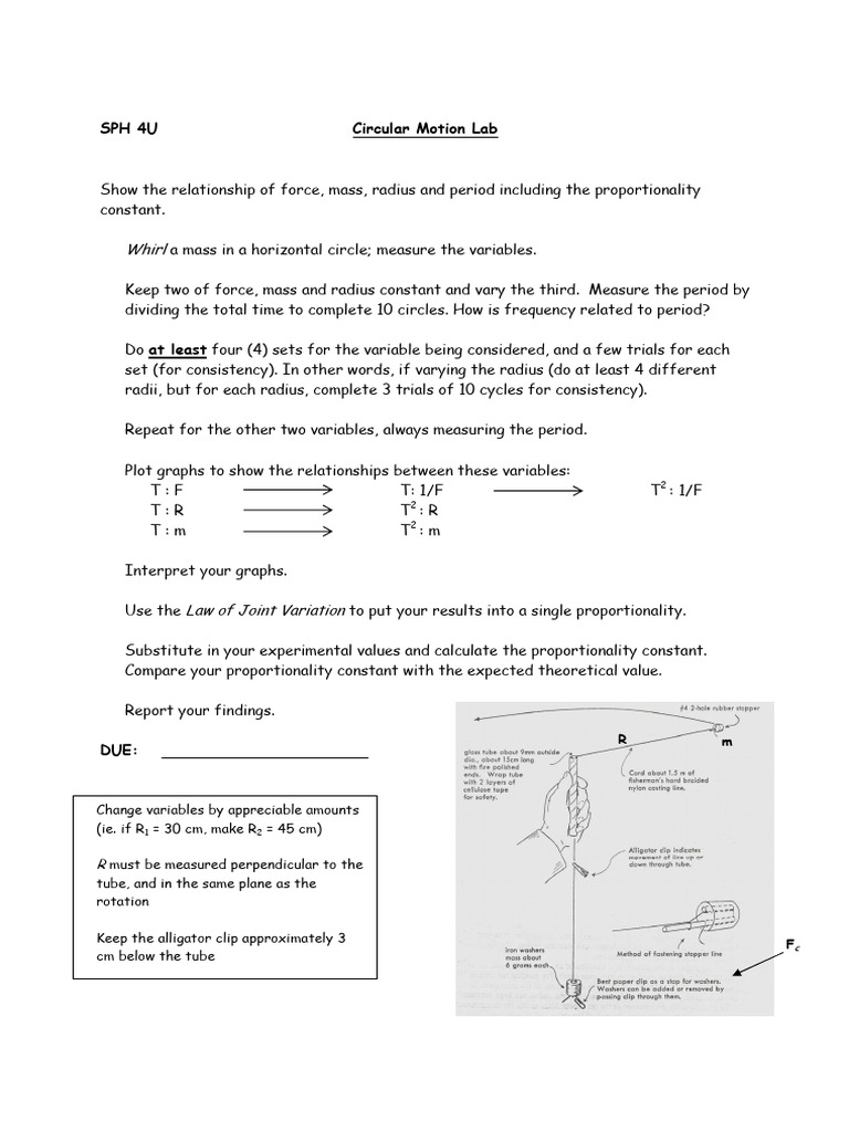 circular_lab | PDF | Experiment | Force