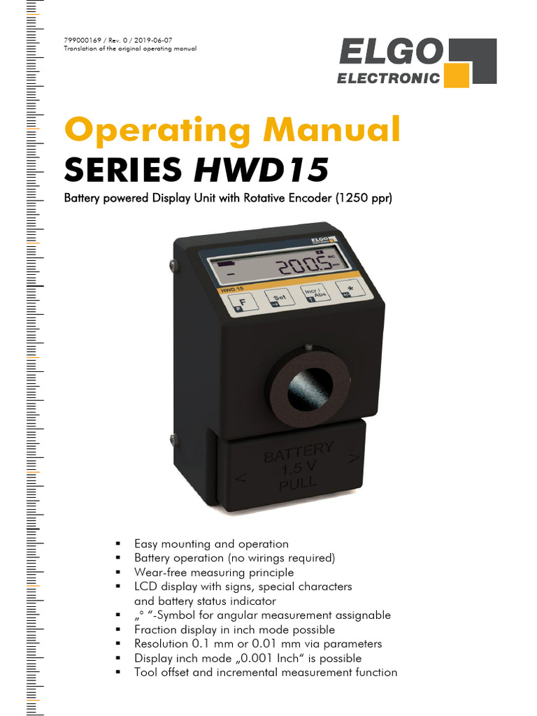 HWD15 Operating Manual Overview | PDF | Safety | Personal Protective ...