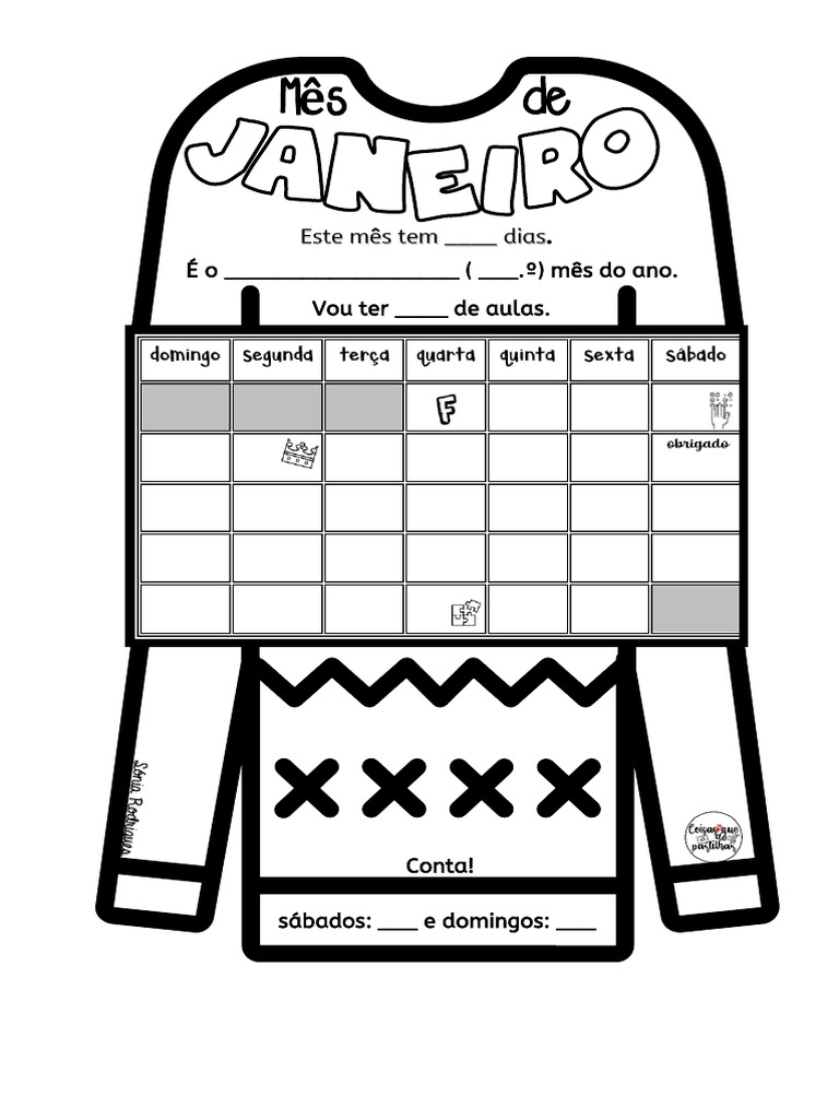 Desdobrável Calendário de Janeiro 2025 - Sónia Rodrigues | PDF