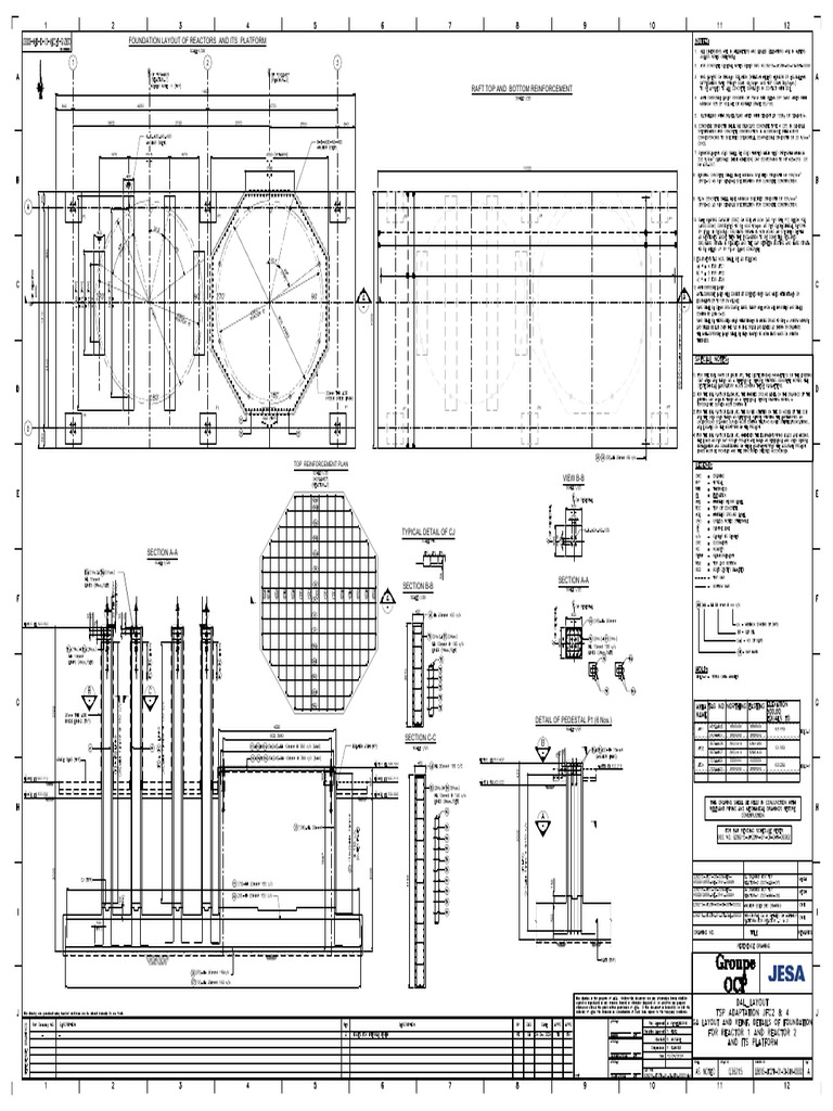 Reactor Foundation Layout and Details | PDF