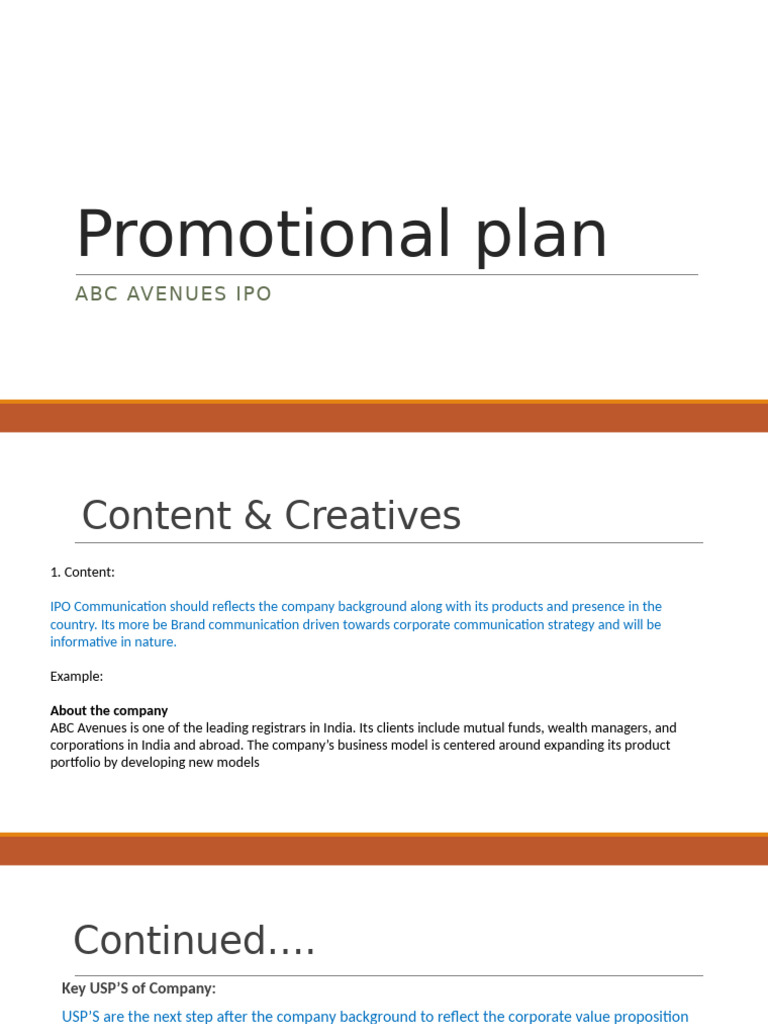 Promotional Plan FOR mARKETING | PDF | Marketing | Business Model